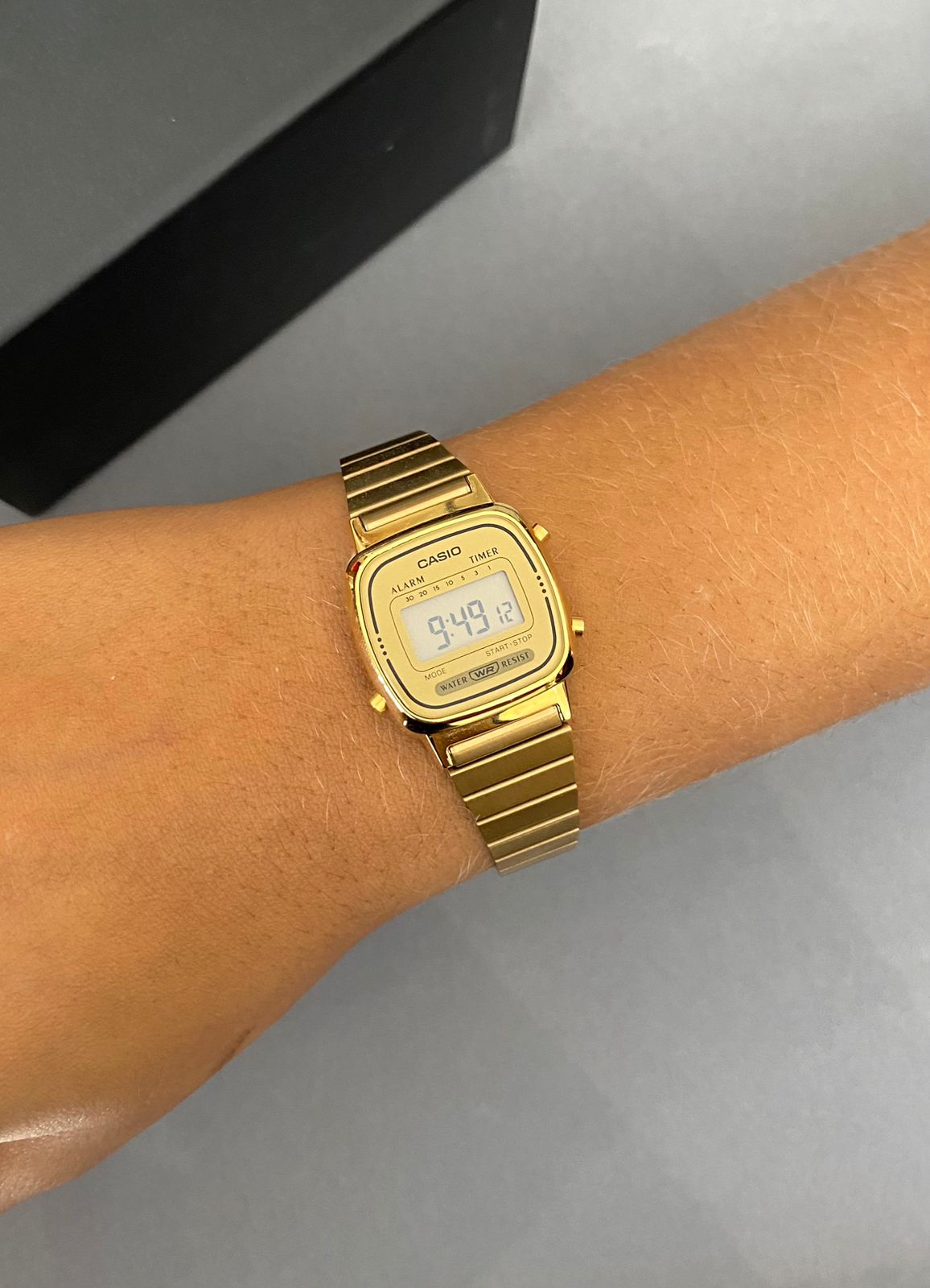 Relógio Casio Feminino Vintage Mine Retro Dourado pequeno LA670WGA-9DF ...
