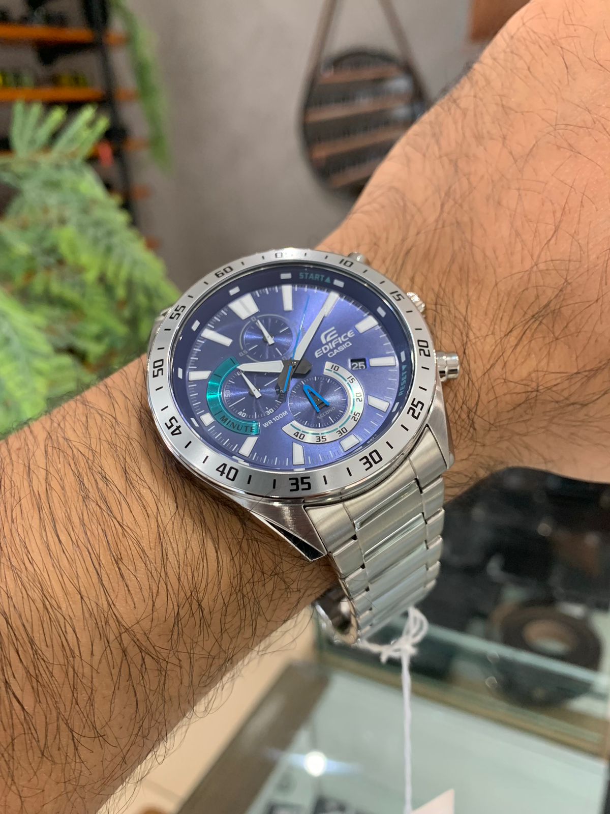 Relógio Casio Edifice Masculino Prata Cronógrafo e Calendário á Prova D ...