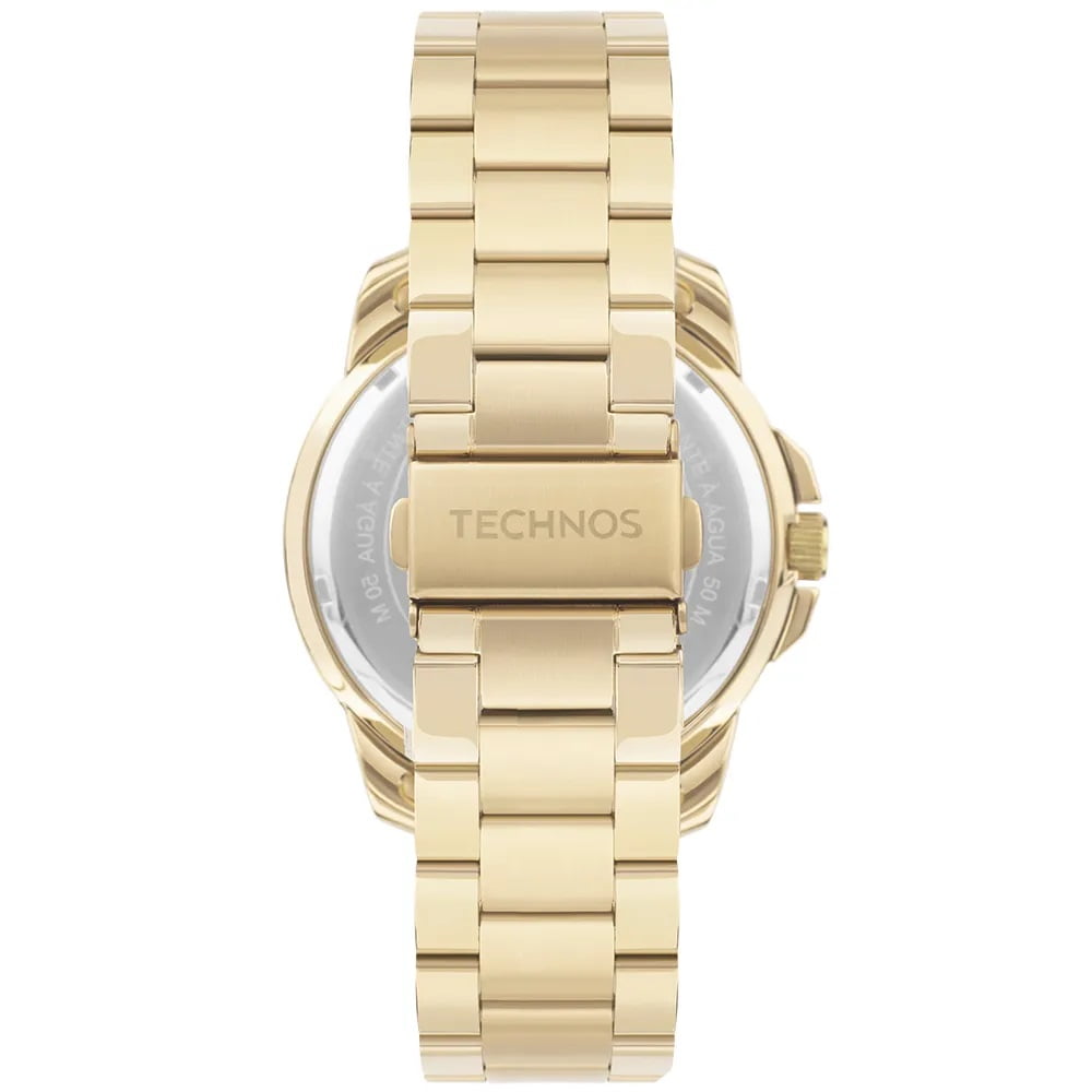 Relógio Technos Executive Masculino Dourado com Algarismo Romano Visor ...