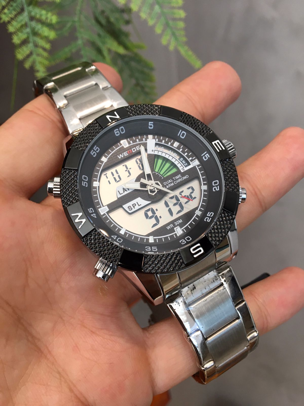 Relógio Weide Masculino Prata Digital Display Duplo WH-1104 - Imperial Relógios